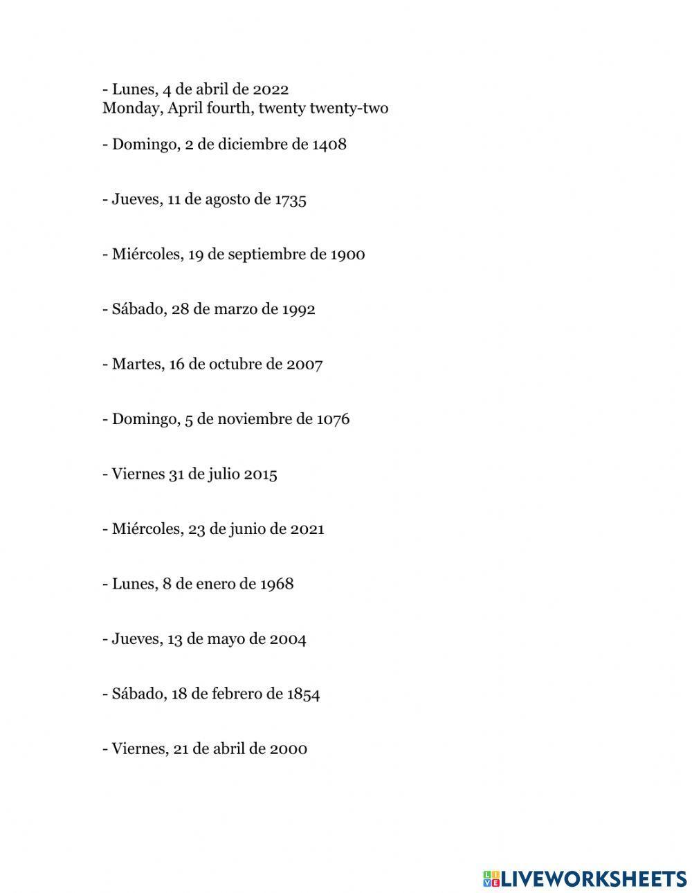 09 How much, how old, dates | estudios22 | Live