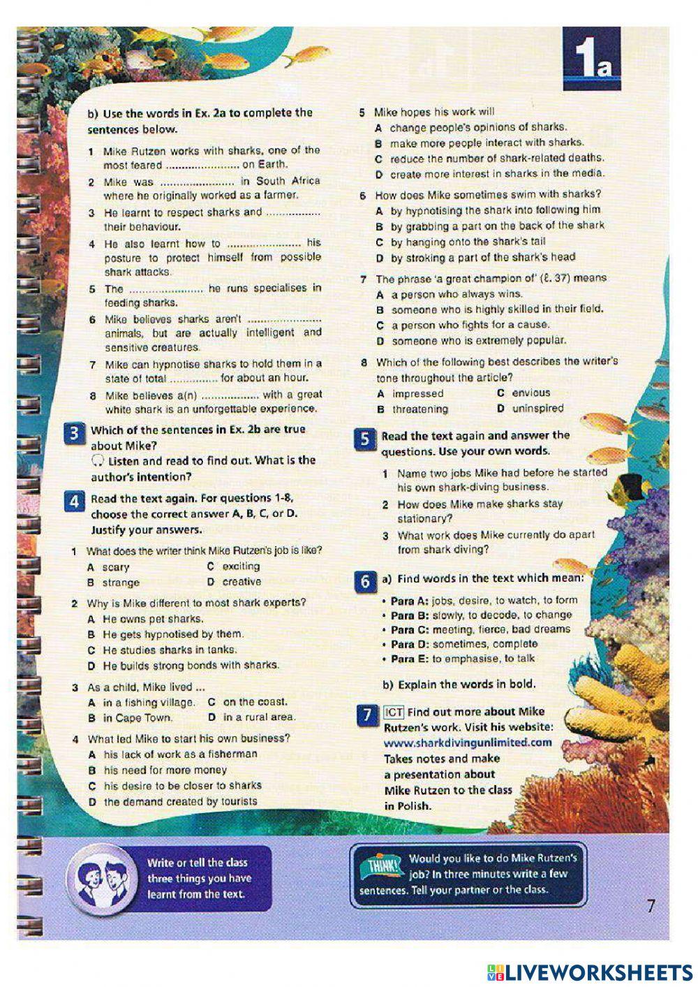 6912886 | On screen b2+ (module 1, vocabulary, p 7.8,