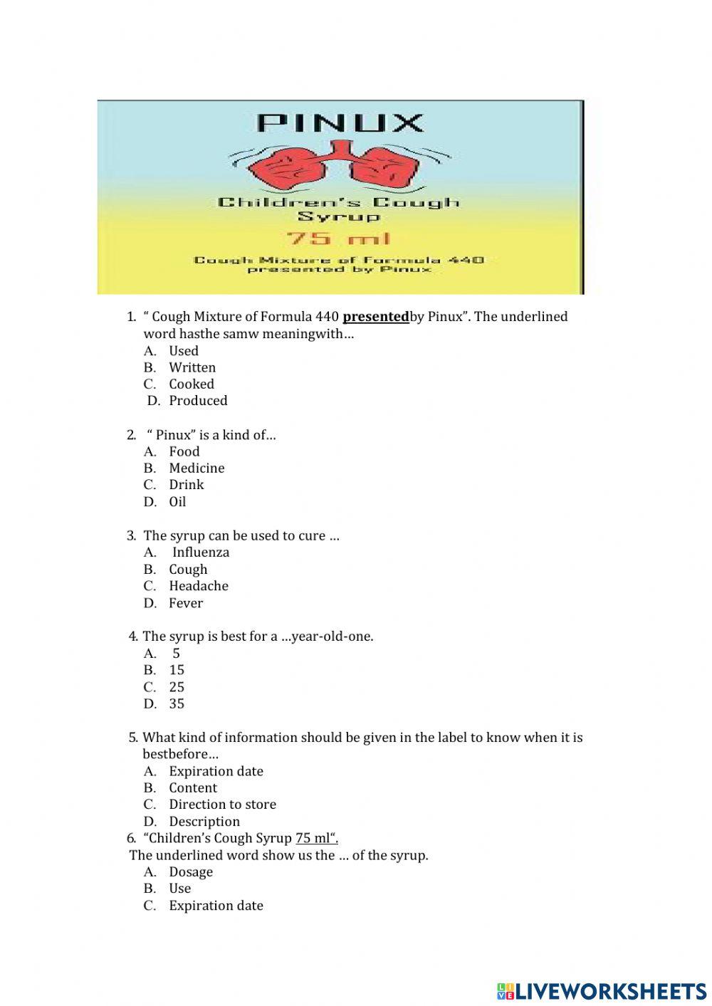 Soal label worksheet | Live Worksheets