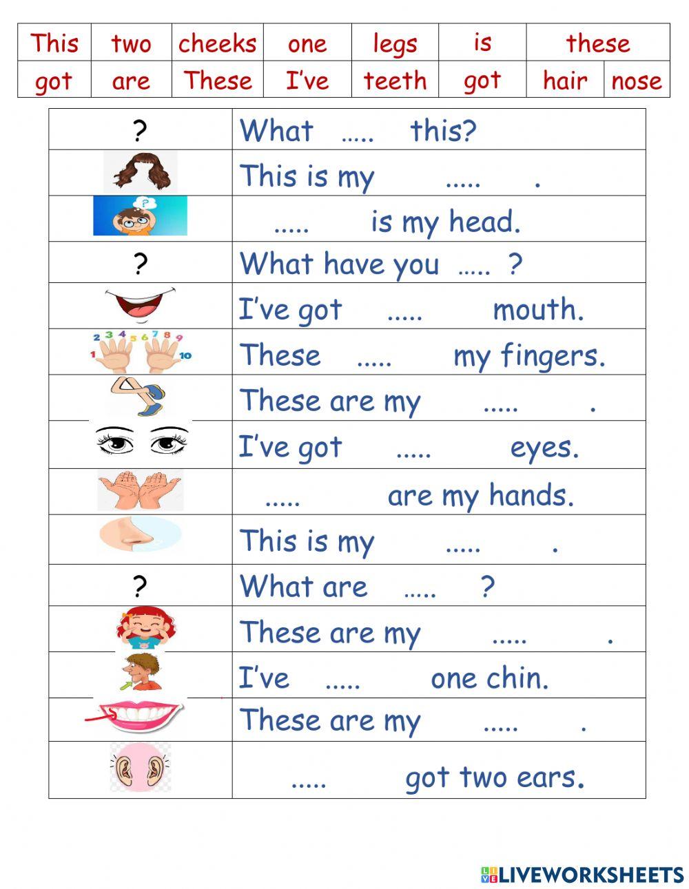 Drag&drop body worksheet | Live Worksheets