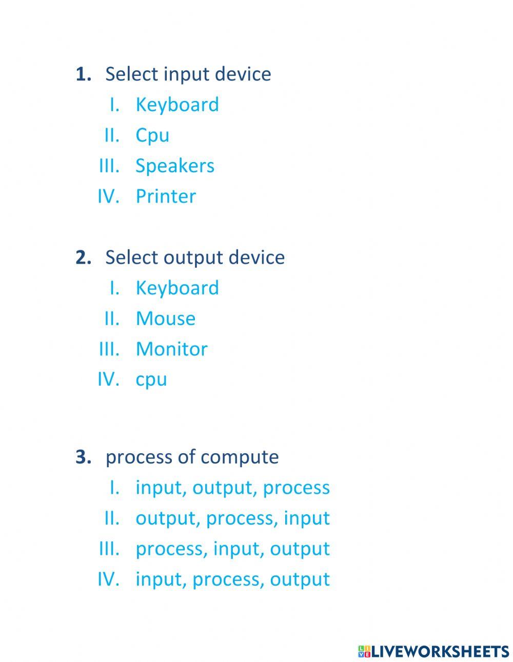 Ict paper worksheet | Live Worksheets