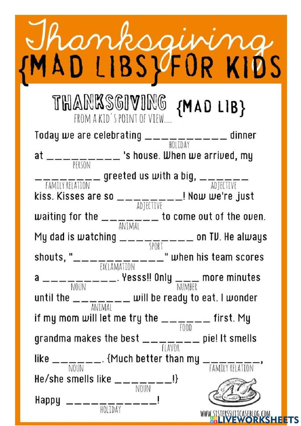 2208691 | Thanksgiving Mad Libs | bmurphy
