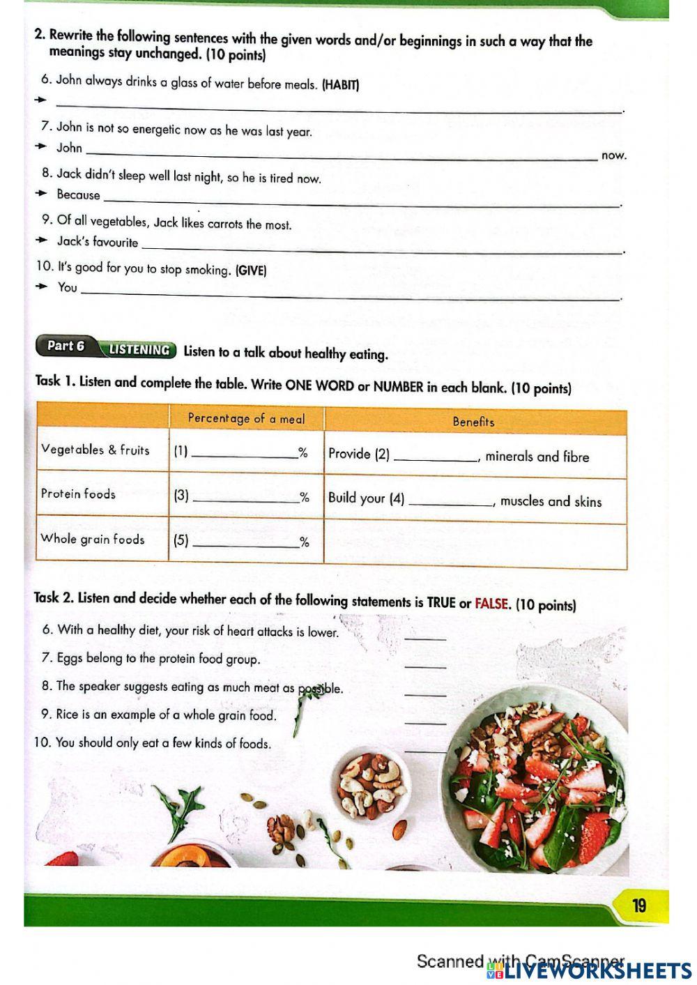 Test 3 - RO7 Practice test worksheet | Live Worksheets