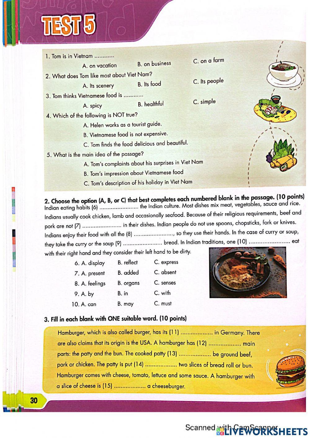 Test 05 - RO7 Practice test worksheet | Live Worksheets