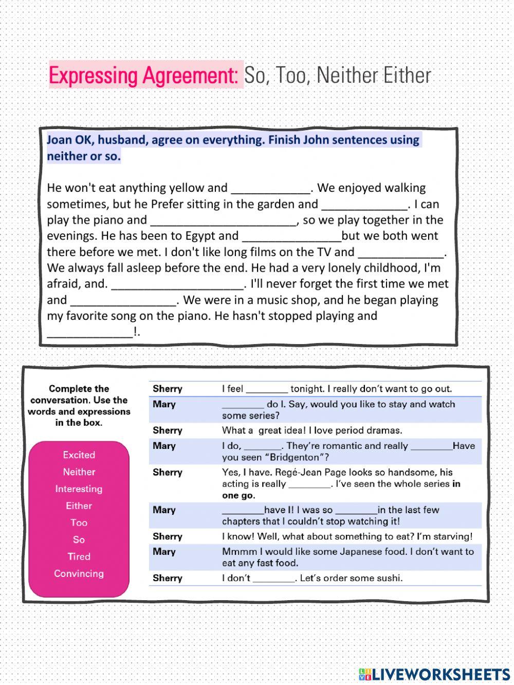 Expressing agreement 2209432 | vannia villarreal | Live