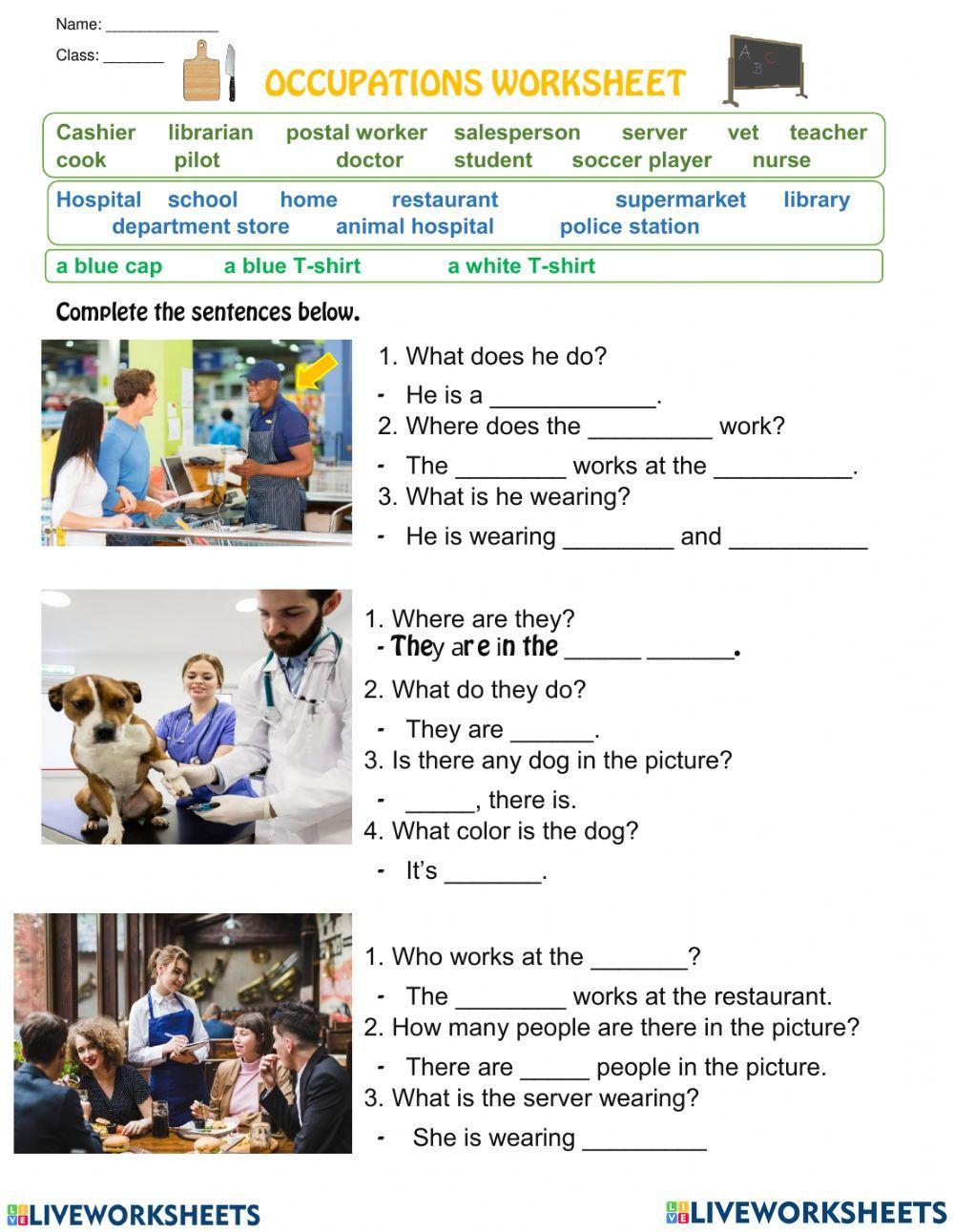 Unit 3: People In Town interactive worksheet | Live Worksheets