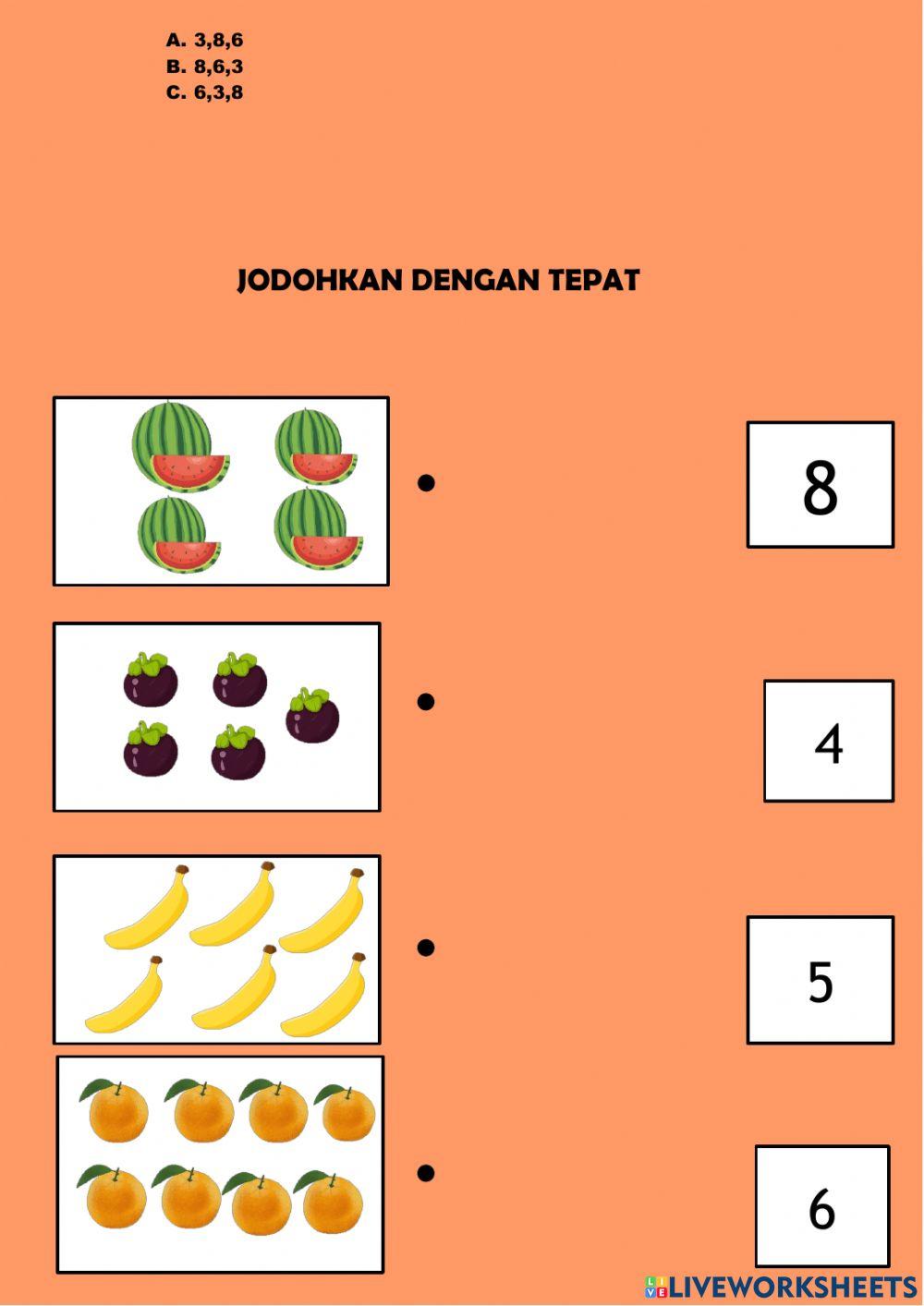 Lkpd matematika kelas 1 sd worksheet | Live Worksheets