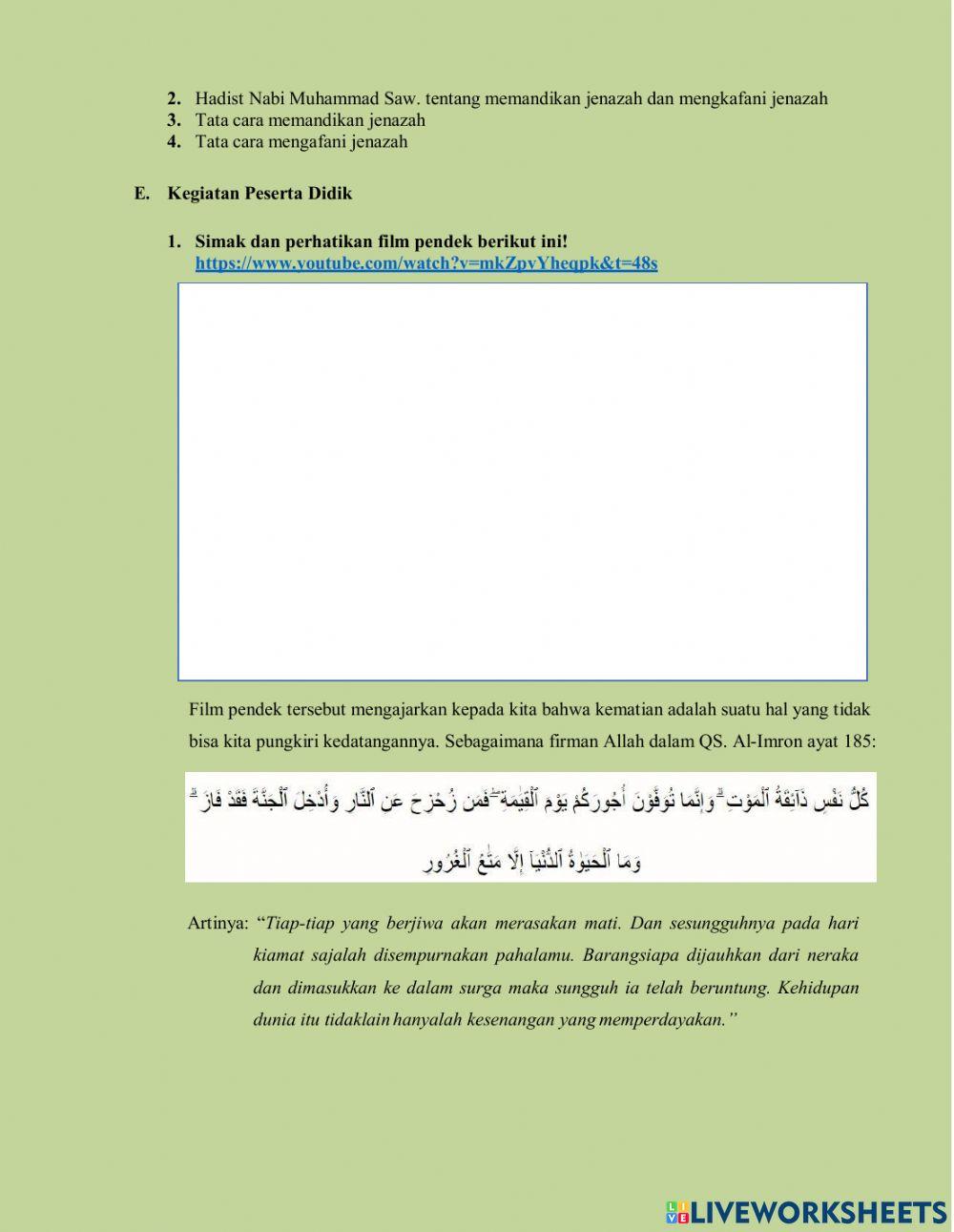 Lkpd pai bp interactive worksheet | Live Worksheets