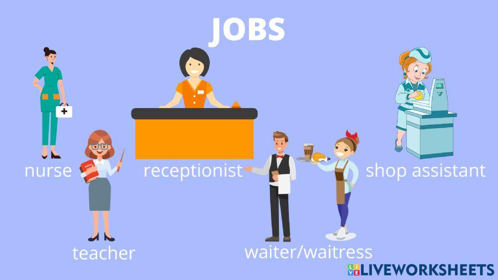 Jobs online exercise for 7 | Live Worksheets