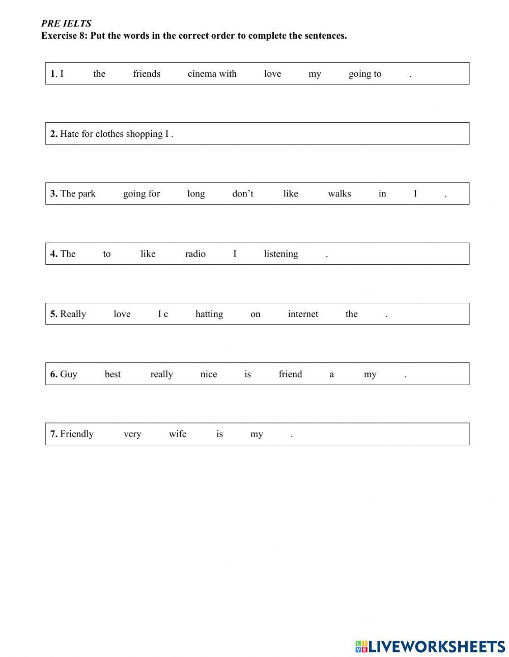 Ielts foundation UNIT 4 -B.Language Builder worksheet | Live Worksheets