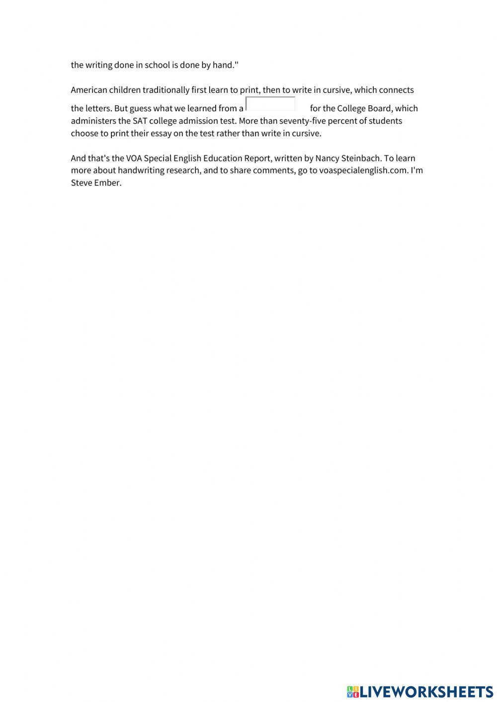 6913642 | Write or Wrong: The Death of Handwriting