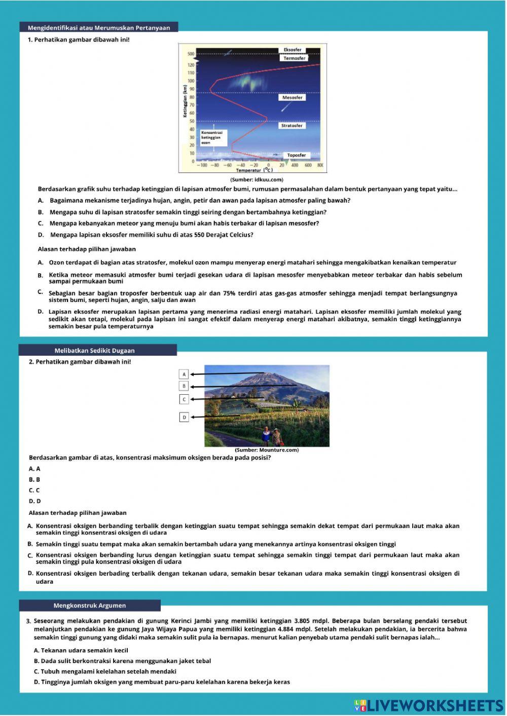 Ipa terpadu interactive exercise | Live Worksheets