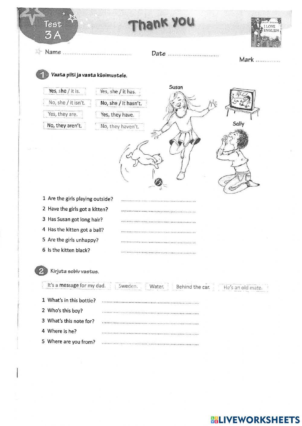 ILE2 Unit 3 Tha… | Free Interactive Worksheets | 2211643