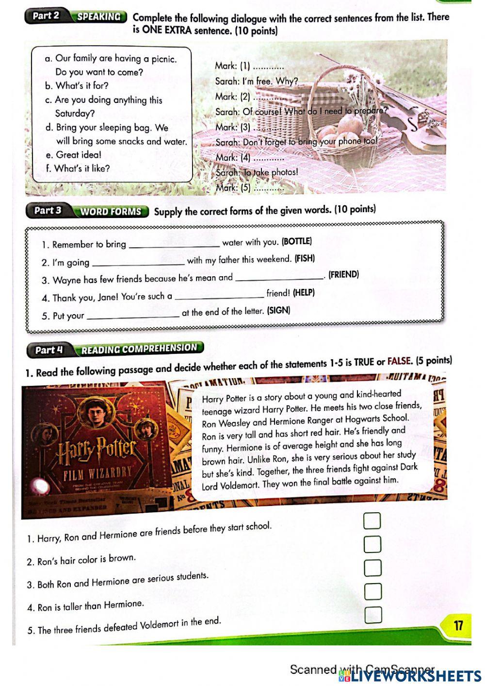 Test 03 - RO6 Practice test worksheet | Live Worksheets