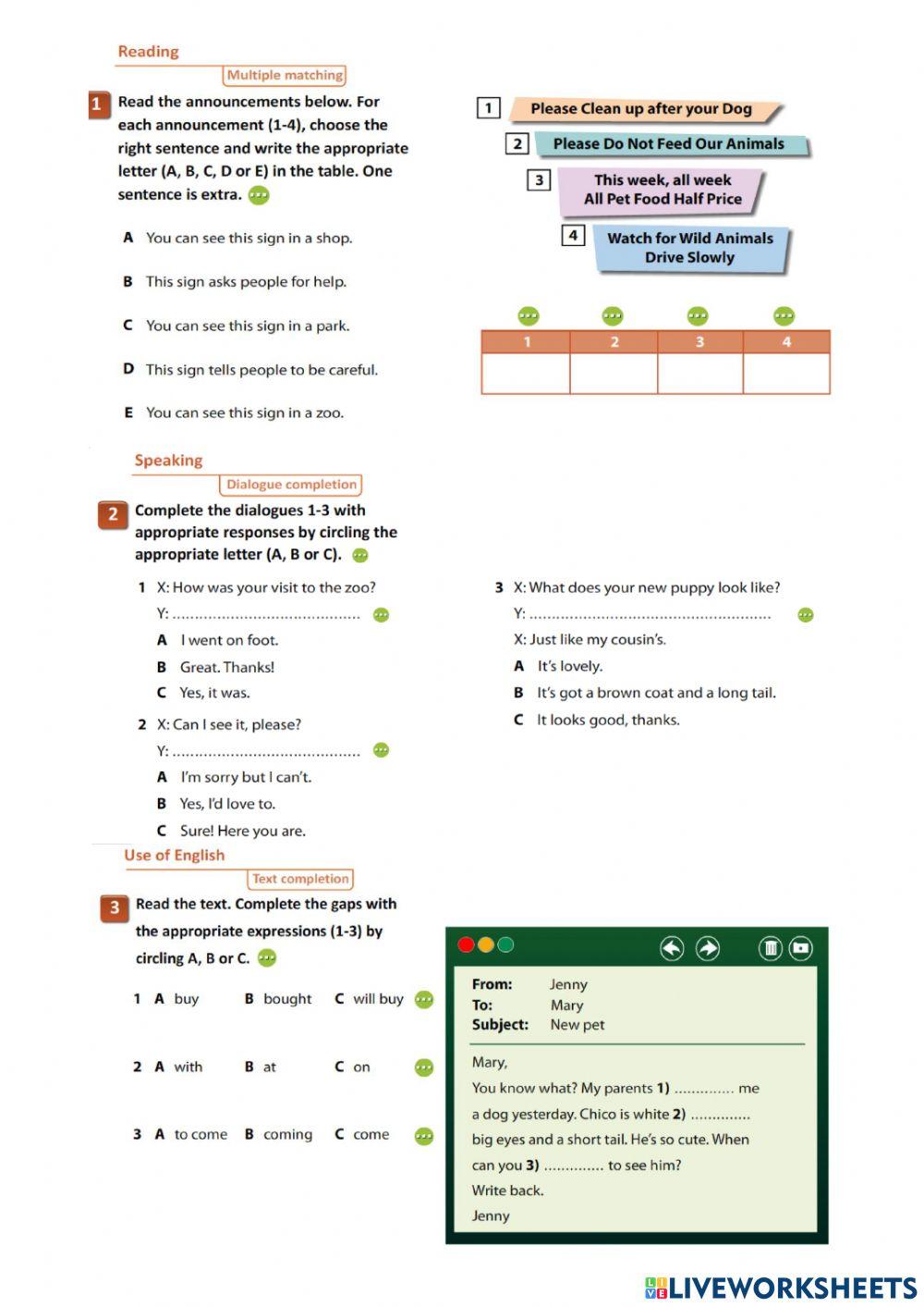 Skills free exercise | Live Worksheets