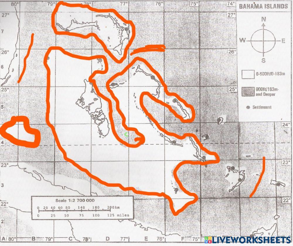 Bodies of Water Found in The Bahamas online exercise for | Live Worksheets