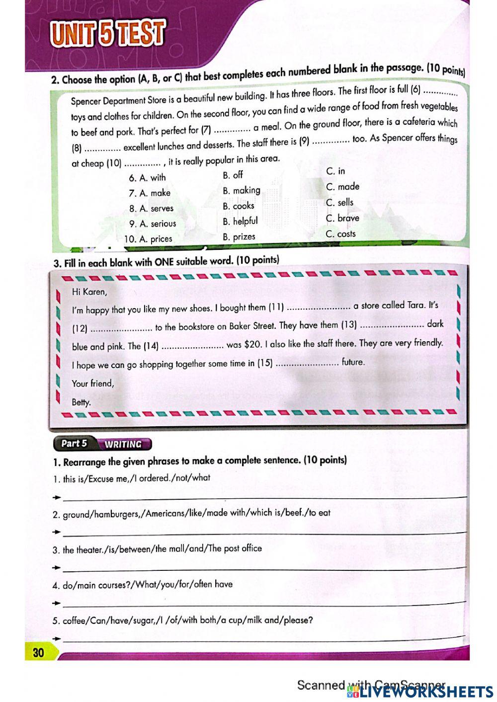 2211985 | Test 5 - RO6 Practice test | Sunshinekontum