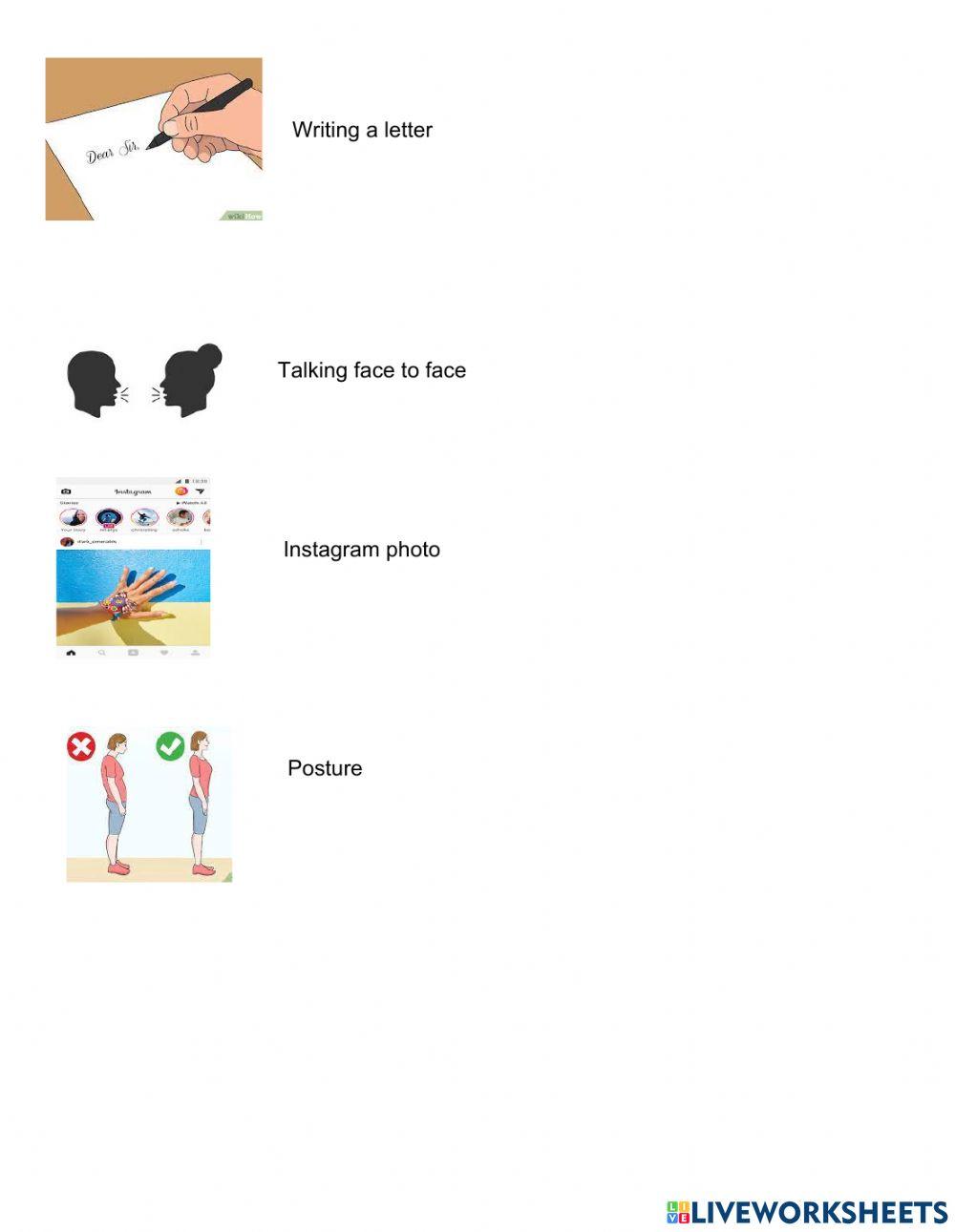 Communication: verbal vs non verbal | LiveWorksheets