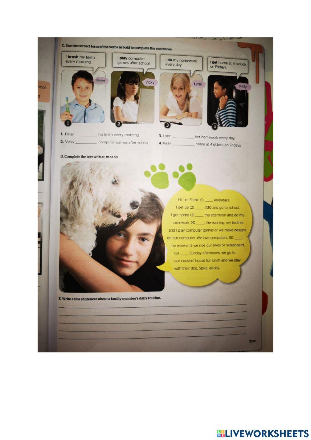 Day in Day out | Free Interactive Worksheets | 2212293