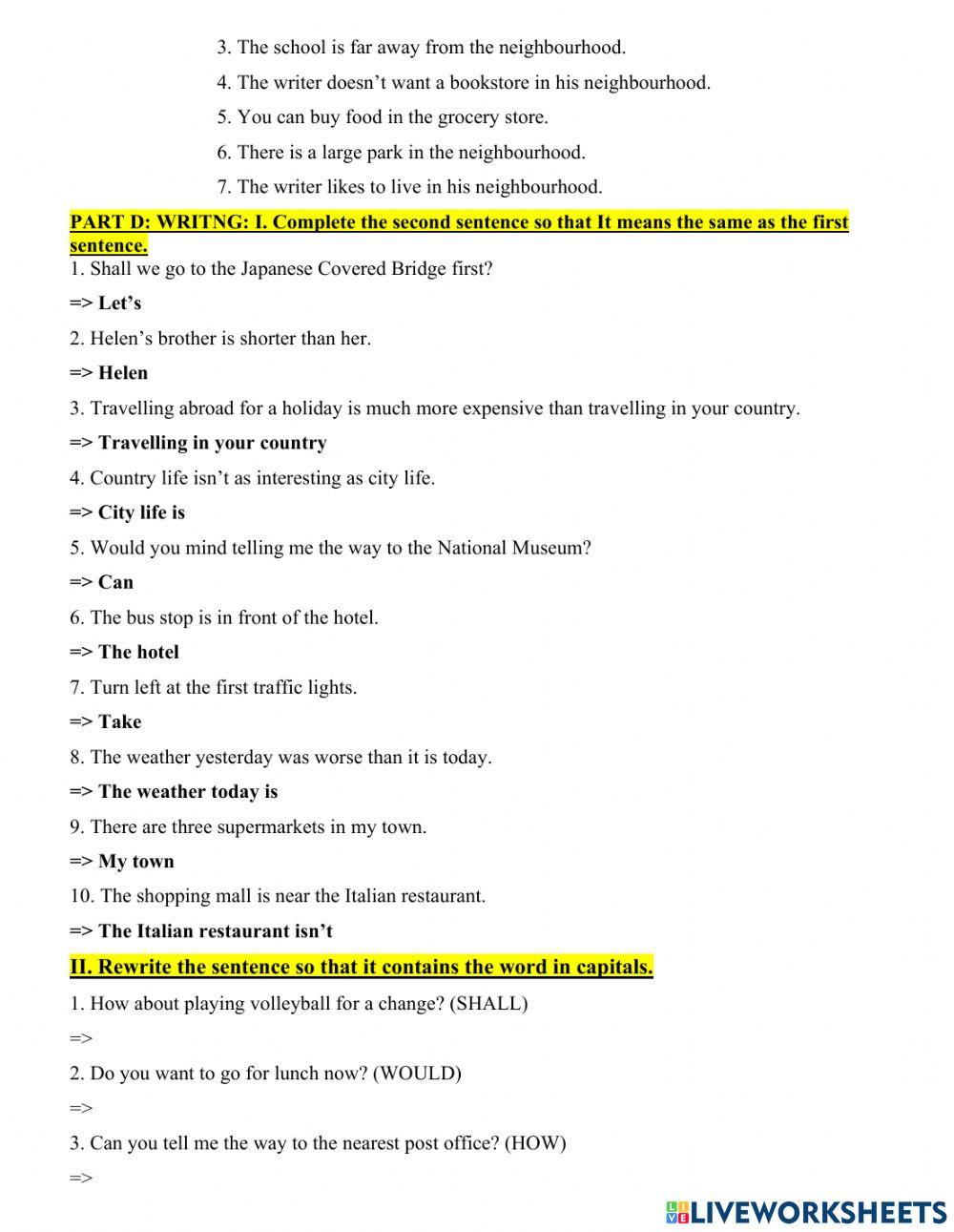 G6-review u4 practise 3 worksheet | Live Worksheets G6-review u4 practise 3 worksheet | Live Worksheets