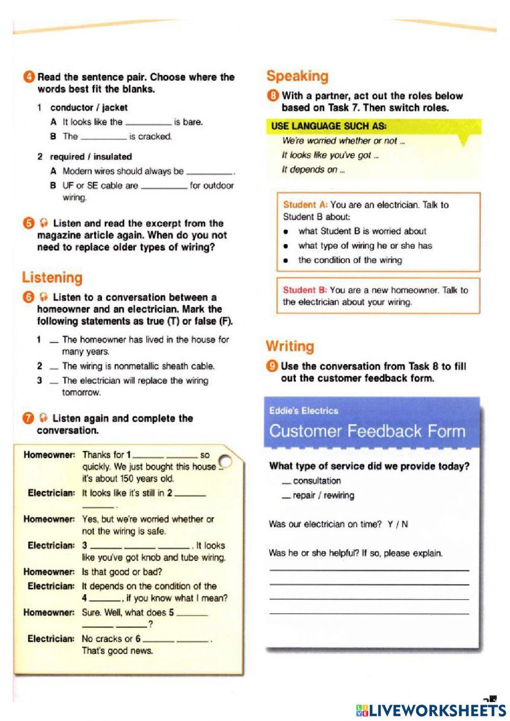 2214208 | Types of wires | annettamur | LiveWorksheets