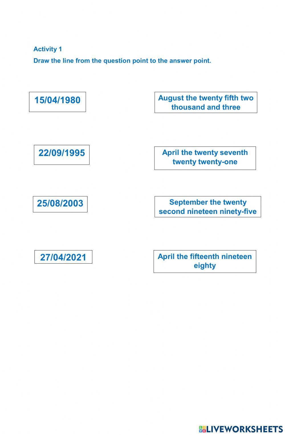Lkpd telling the date worksheet | Live Worksheets