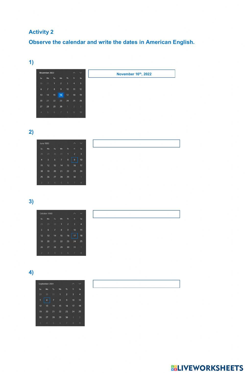 Lkpd telling the date worksheet | Live Worksheets