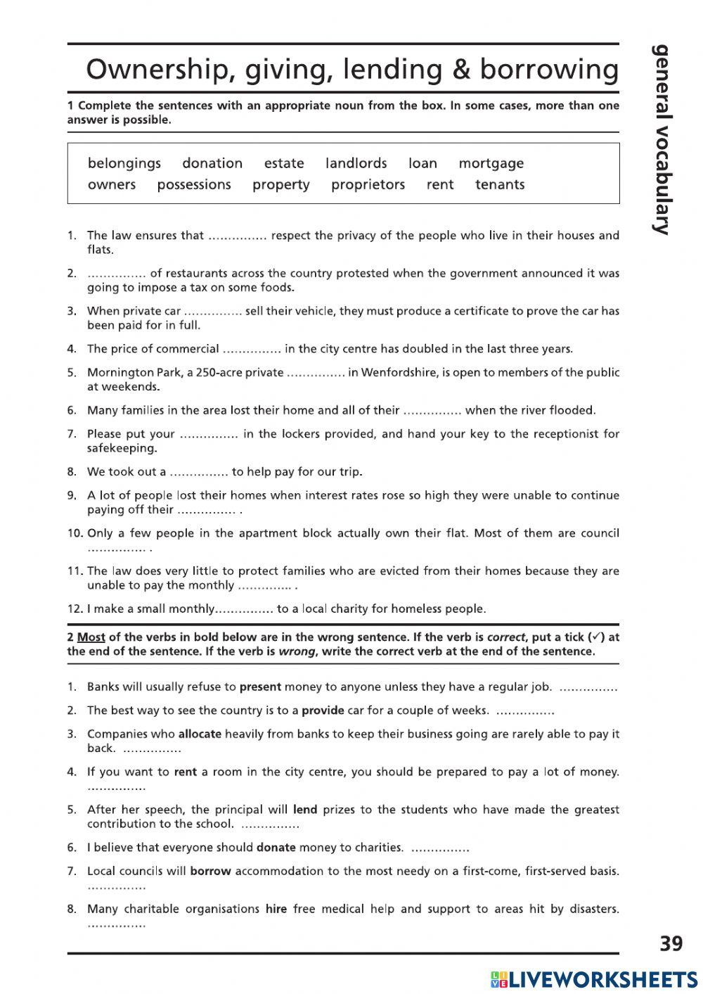 VocabularyTA-26 worksheet | Live Worksheets