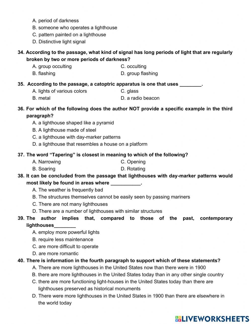 PHUNGDUONG | READING-TEST 4-P4 2882382 | LiveWorksheets