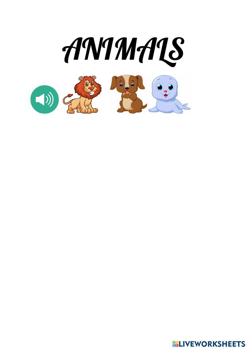 Animals online exercise for grade 4 | Live Worksheets