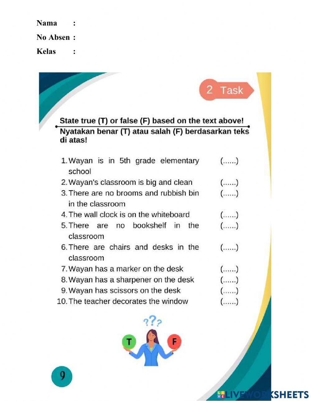 Bahasa Inggris interactive worksheet for 4 | Live Worksheets
