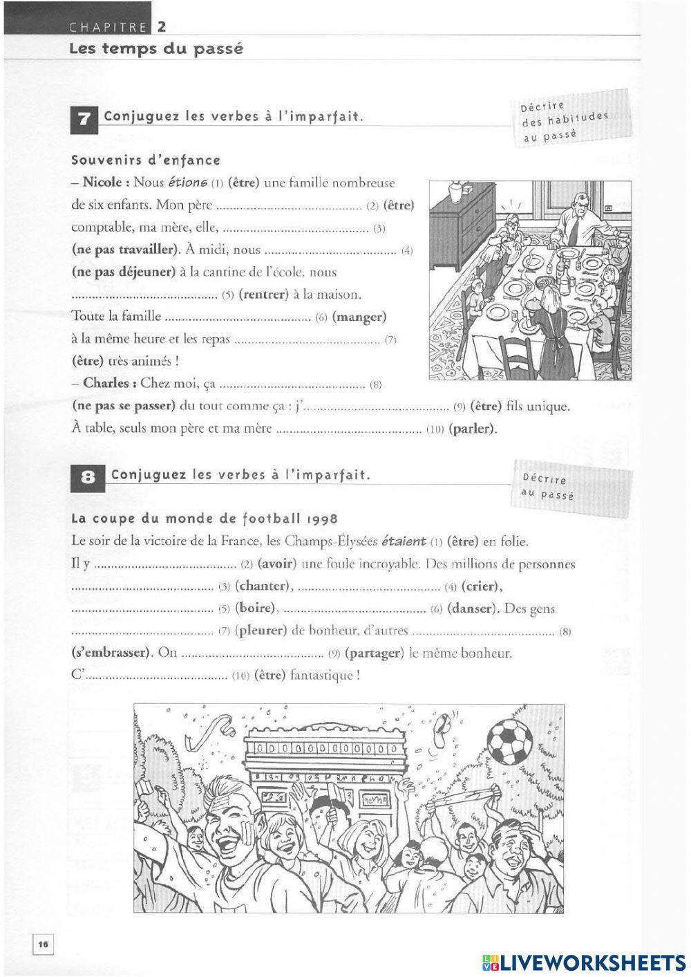 Passé Composé Imparfait Formation Online Exercise For Live Worksheets