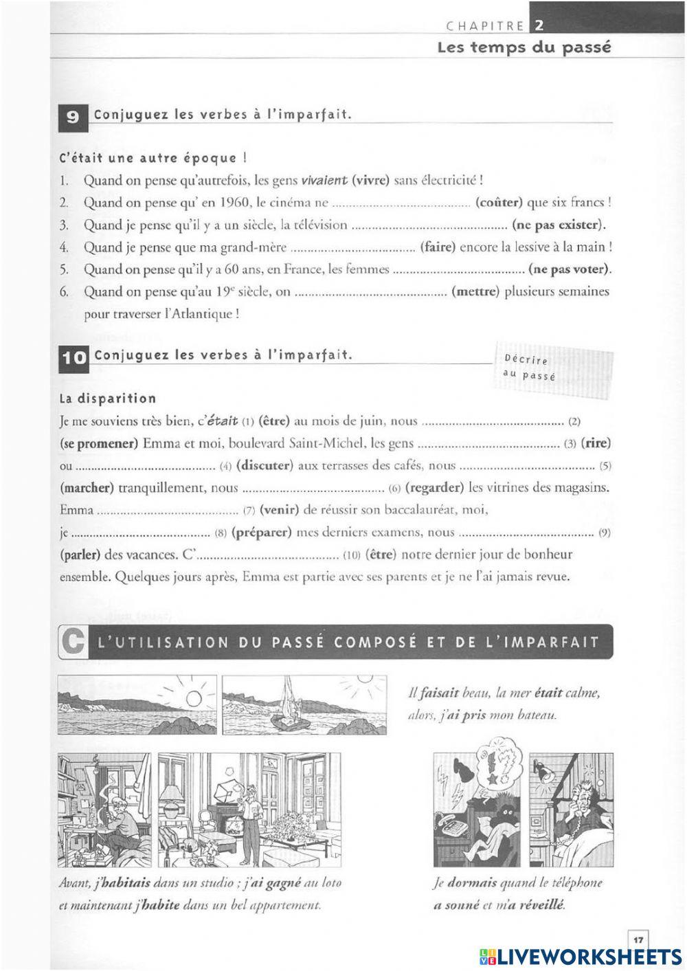 Passé Composé Imparfait Formation Online Exercise For Live Worksheets