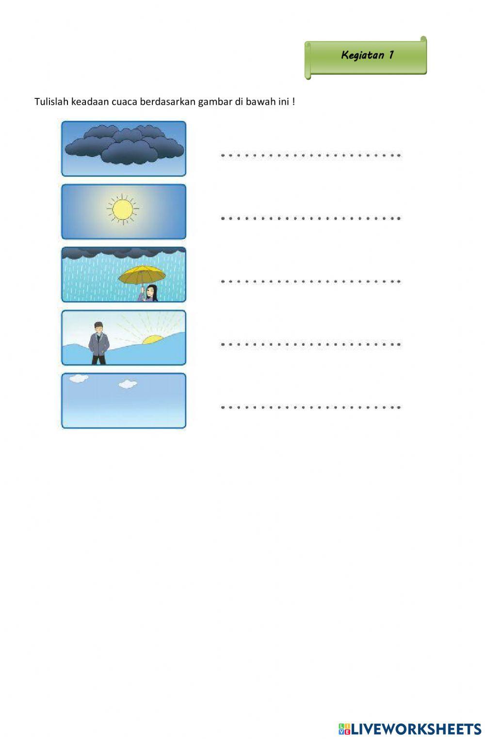 Siti Aminah | Cuaca 2216282 | LiveWorksheets