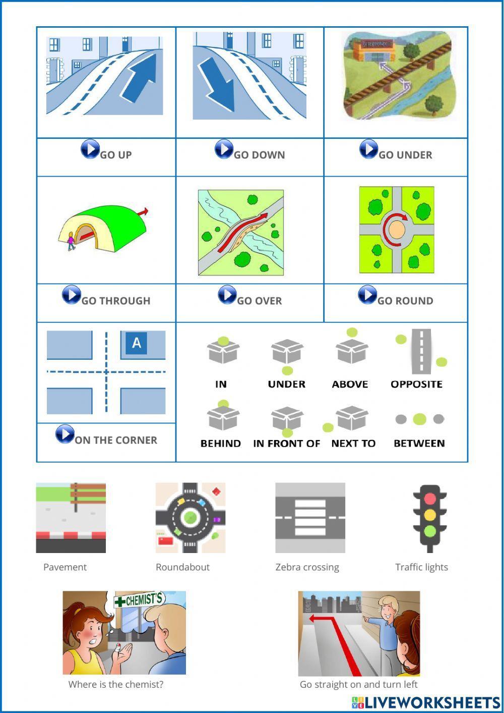 Directions online exercise for 6º E.P.O. | Live Worksheets