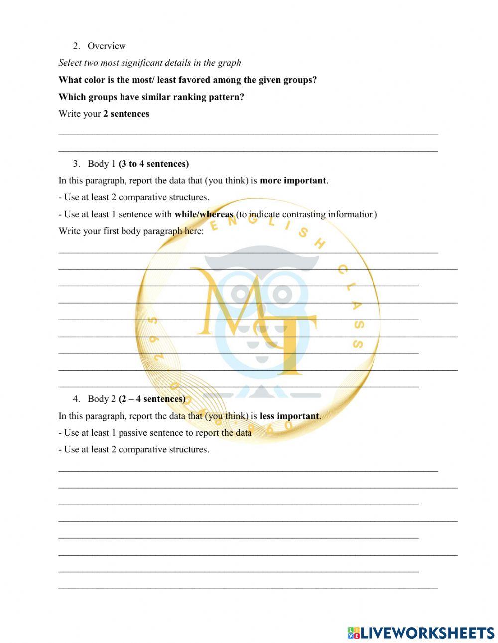 Bar Chart - Homework (1) worksheet | Live Worksheets