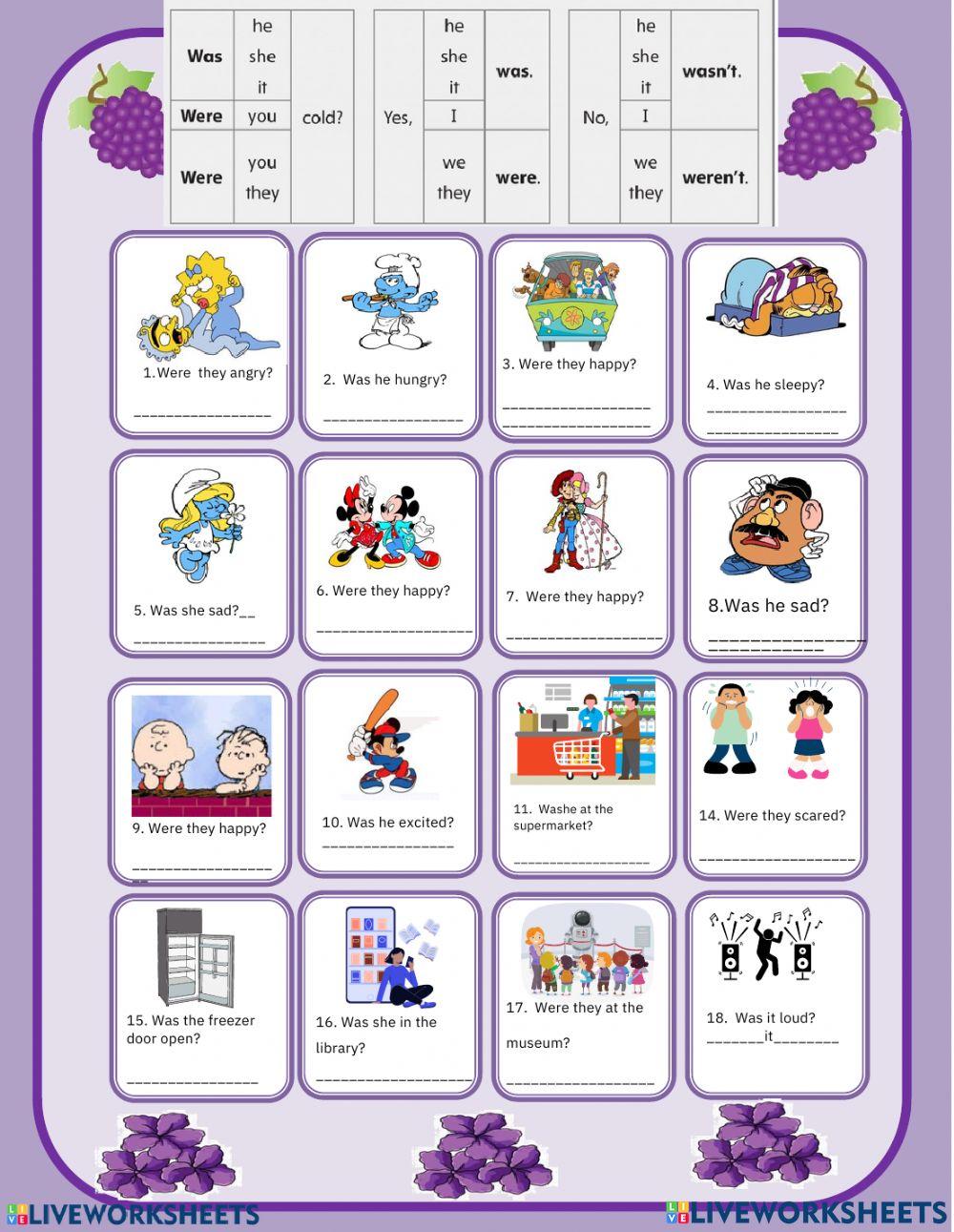 Was were questi… | Free Interactive Worksheets | 2197646