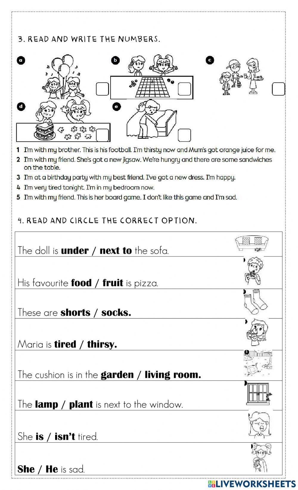 Kids 2 test activity | Live Worksheets