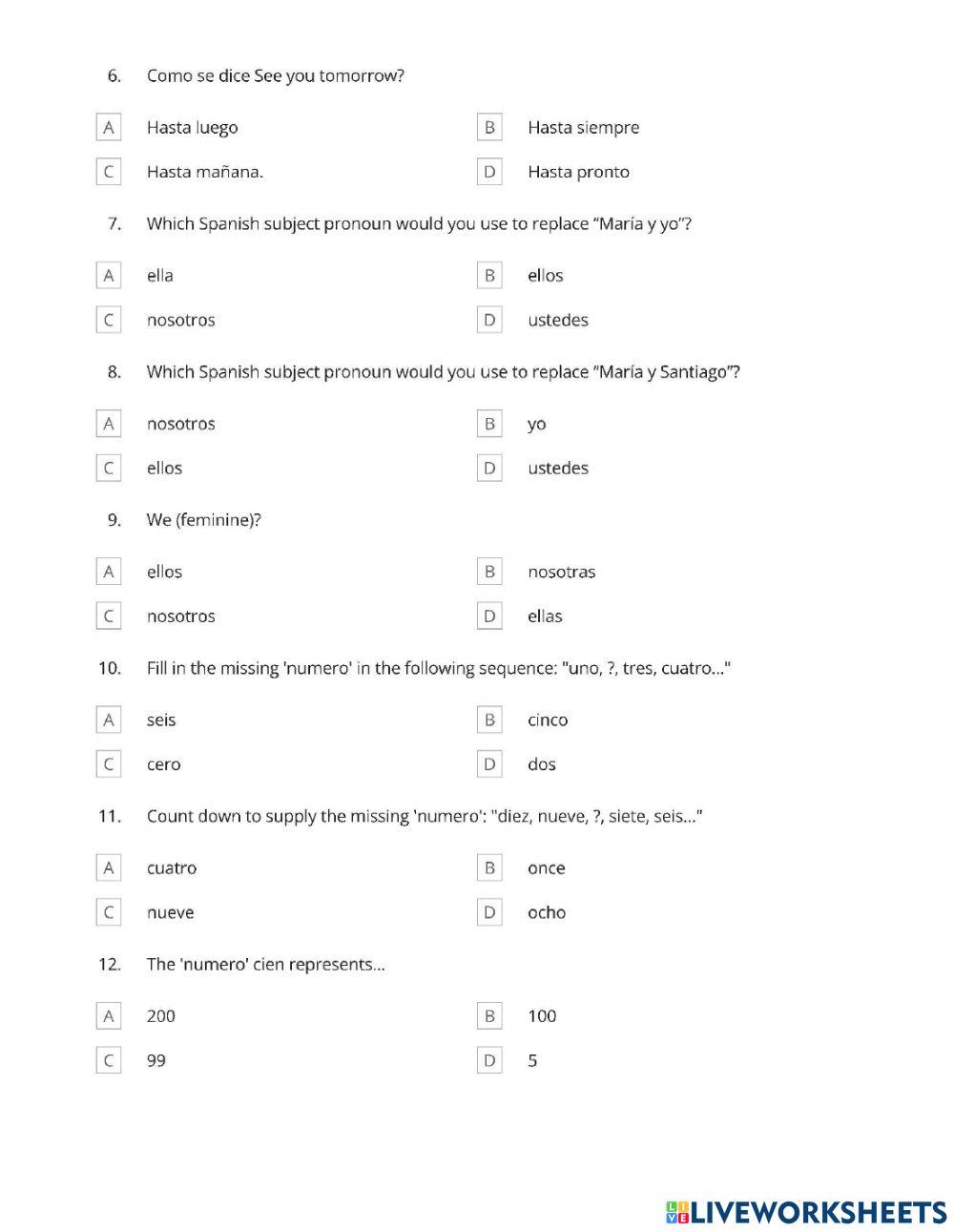 1st and 2nd six weeks test online exercise for | Live Worksheets