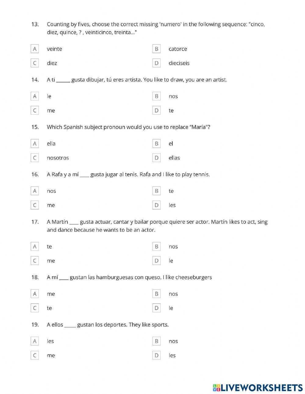 1st and 2nd six weeks test online exercise for | Live Worksheets