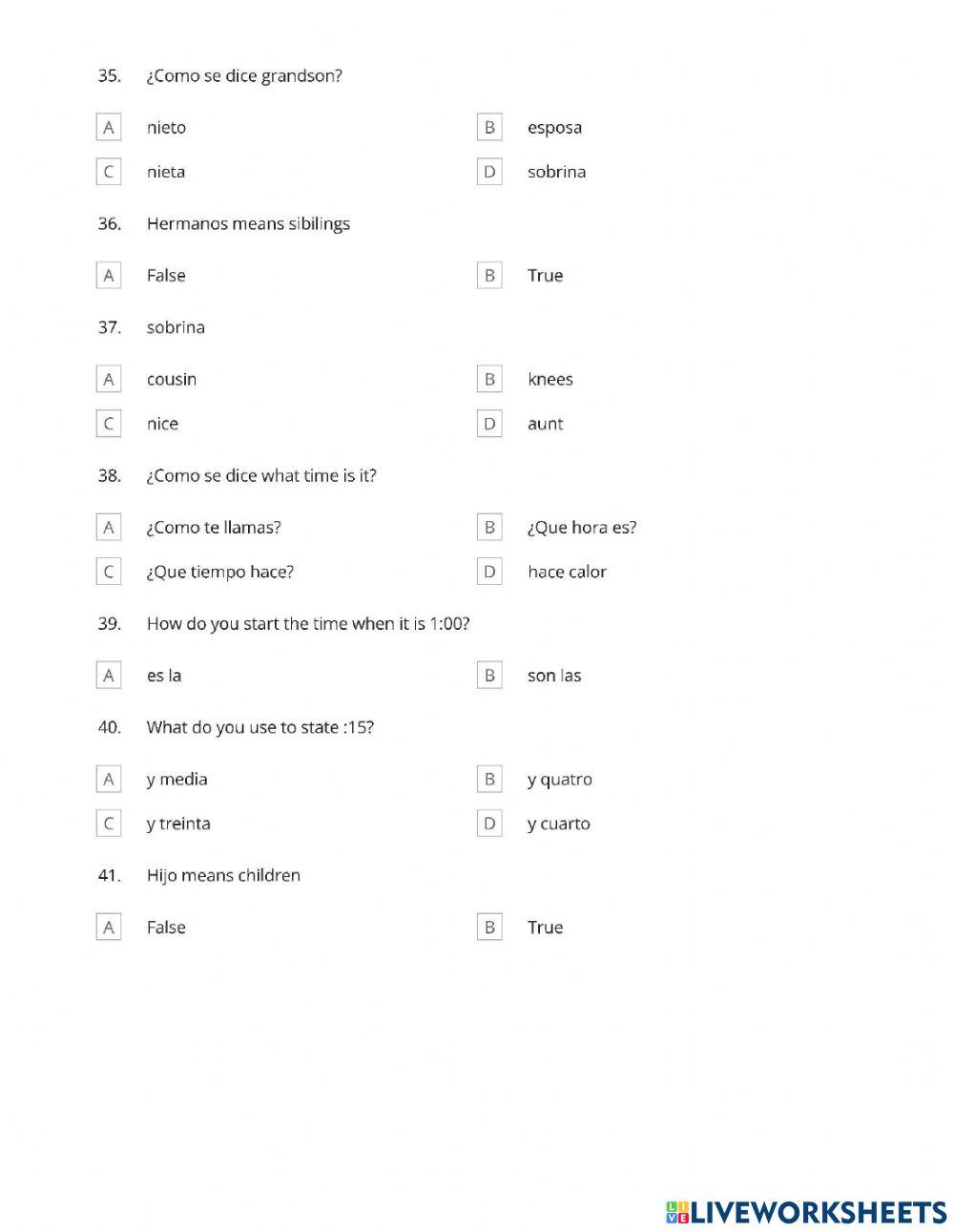 1st and 2nd six weeks test online exercise for | Live Worksheets