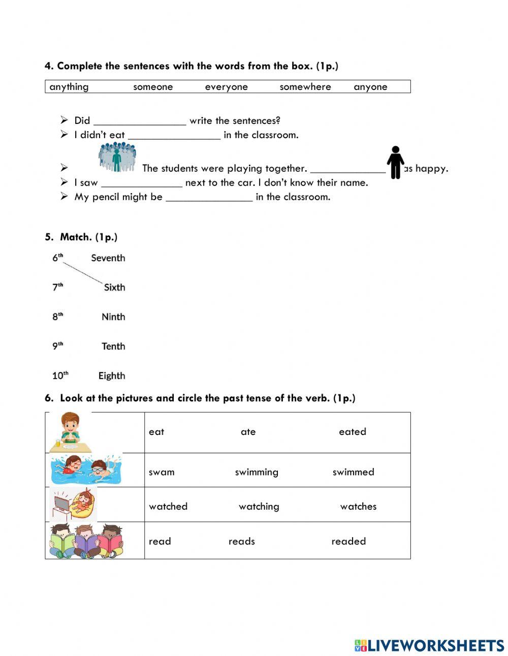 Test mateo worksheet | Live Worksheets
