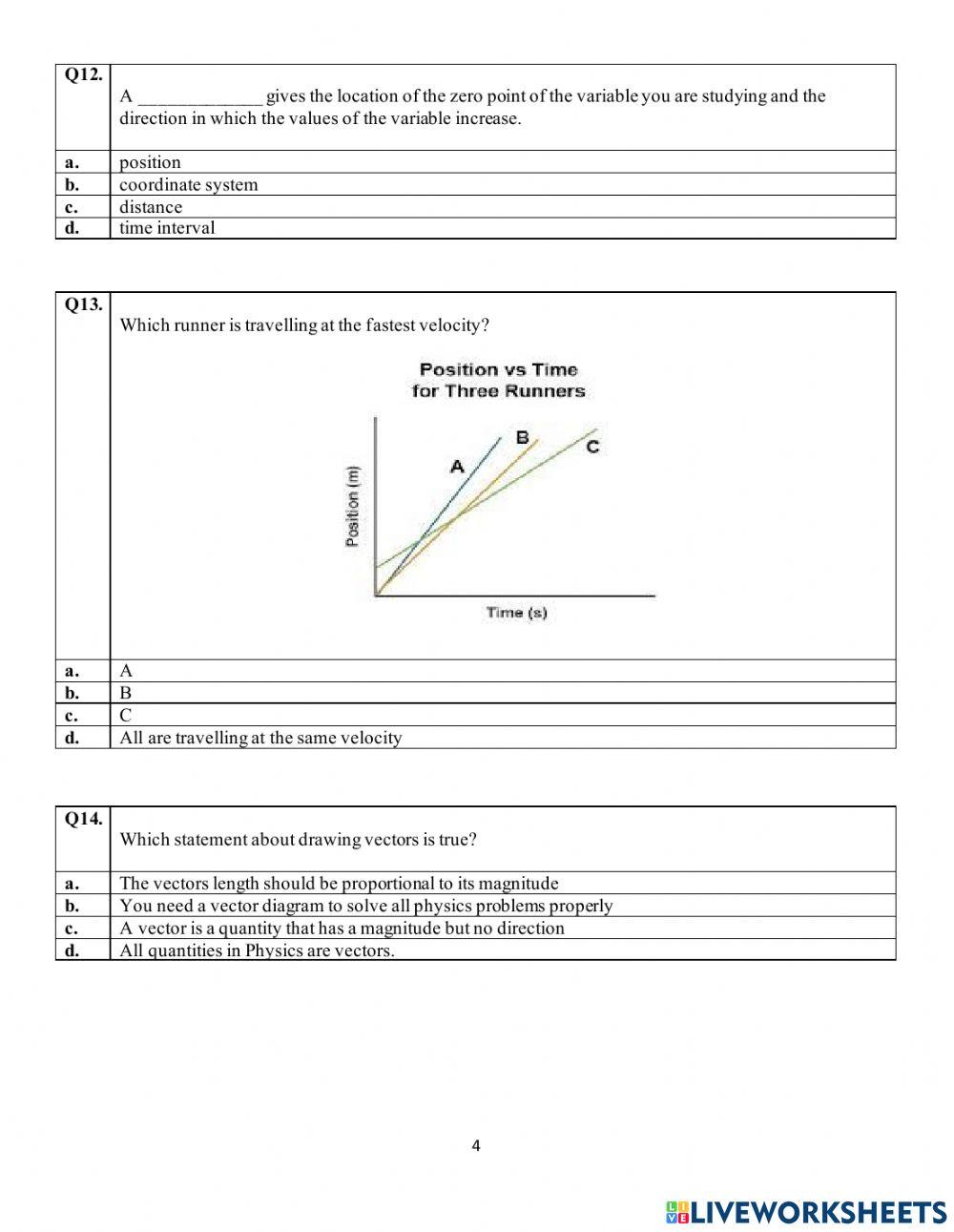 G9 Physics - Ch… | Free Interactive Worksheets | 5368196