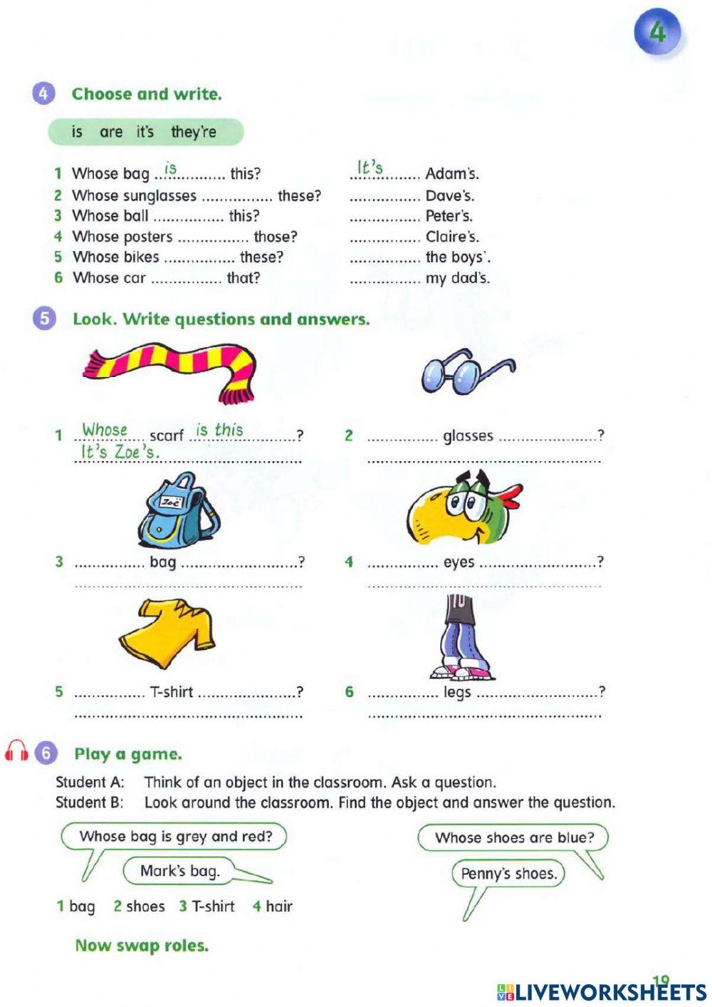whose | Free Interactive Worksheets | 2882661