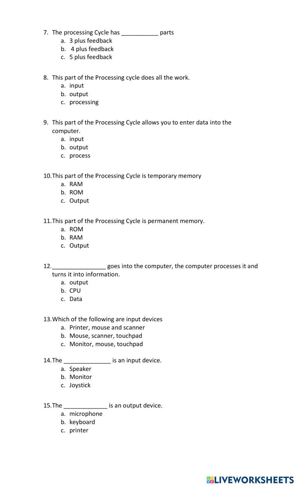 Grade 7 Introdu… | Free Interactive Worksheets | 2219571