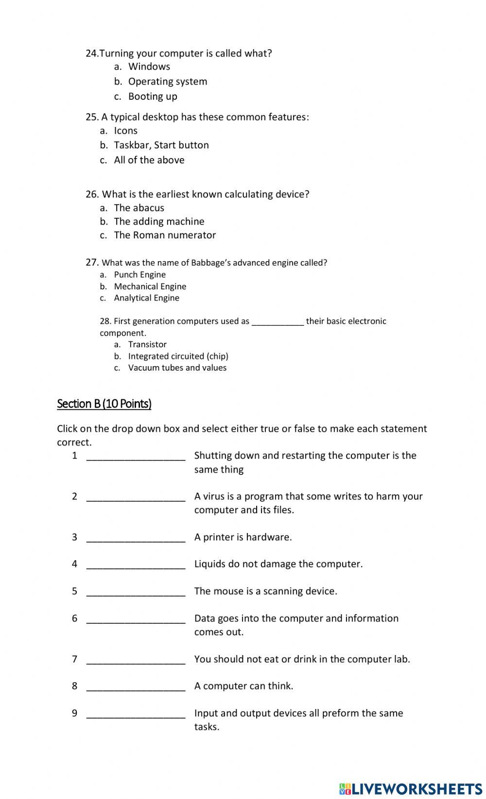Grade 7 Introdu… | Free Interactive Worksheets | 2219571