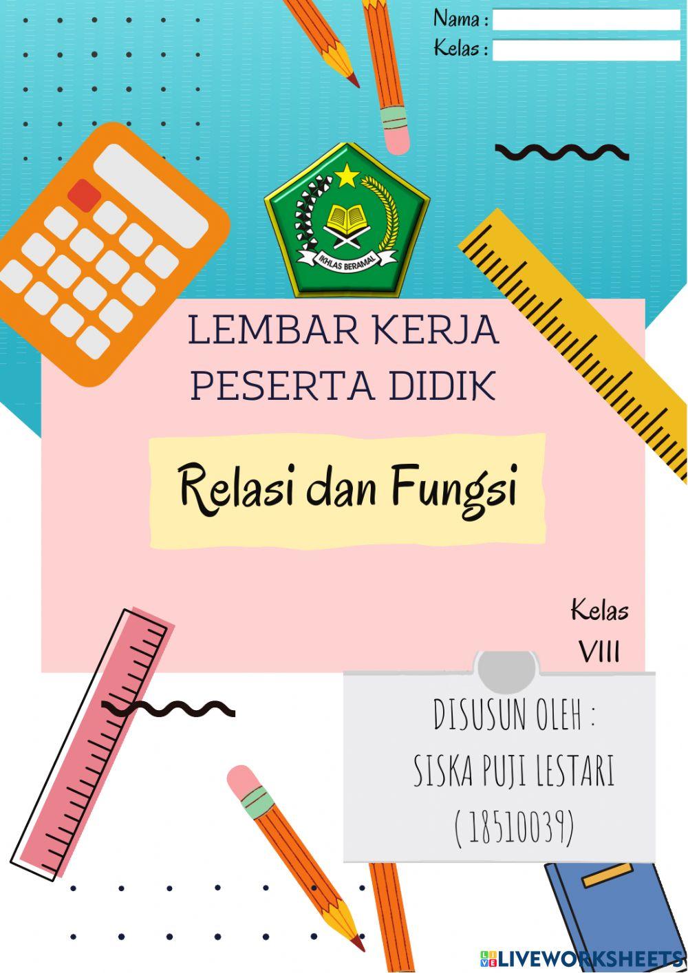 LKPD Relasi dan… | Free Interactive Worksheets | 2218891