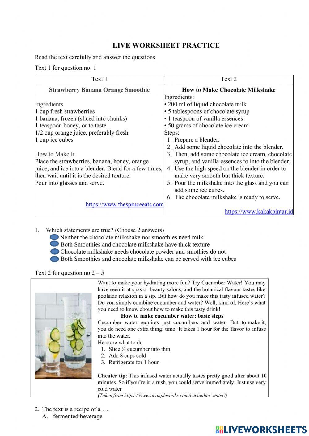 Test Liveworksheets interactive worksheet | Live Worksheets