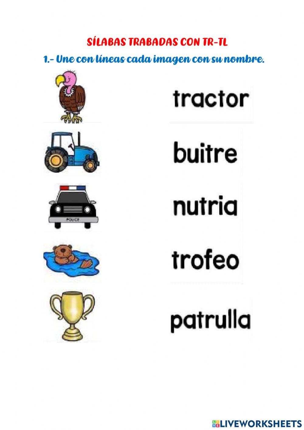 Silabas trabadas con tr-tl worksheet🥦 Descubra a emoção do jogo com ... Silabas trabadas con tr-tl worksheet🥦 Descubra a emoção do jogo com ...