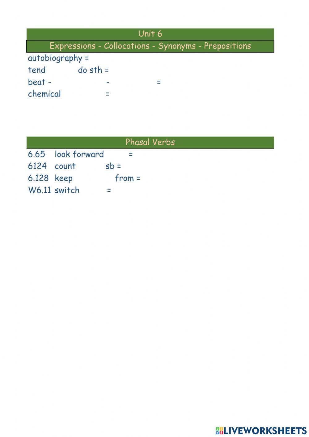 Learning Goals! online worksheet for B1 | Live Worksheets